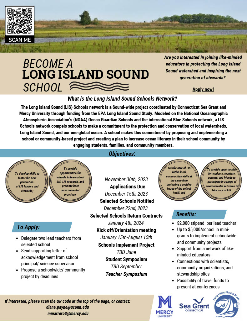 Long Island Sound School network applications sought | Connecticut Sea ...