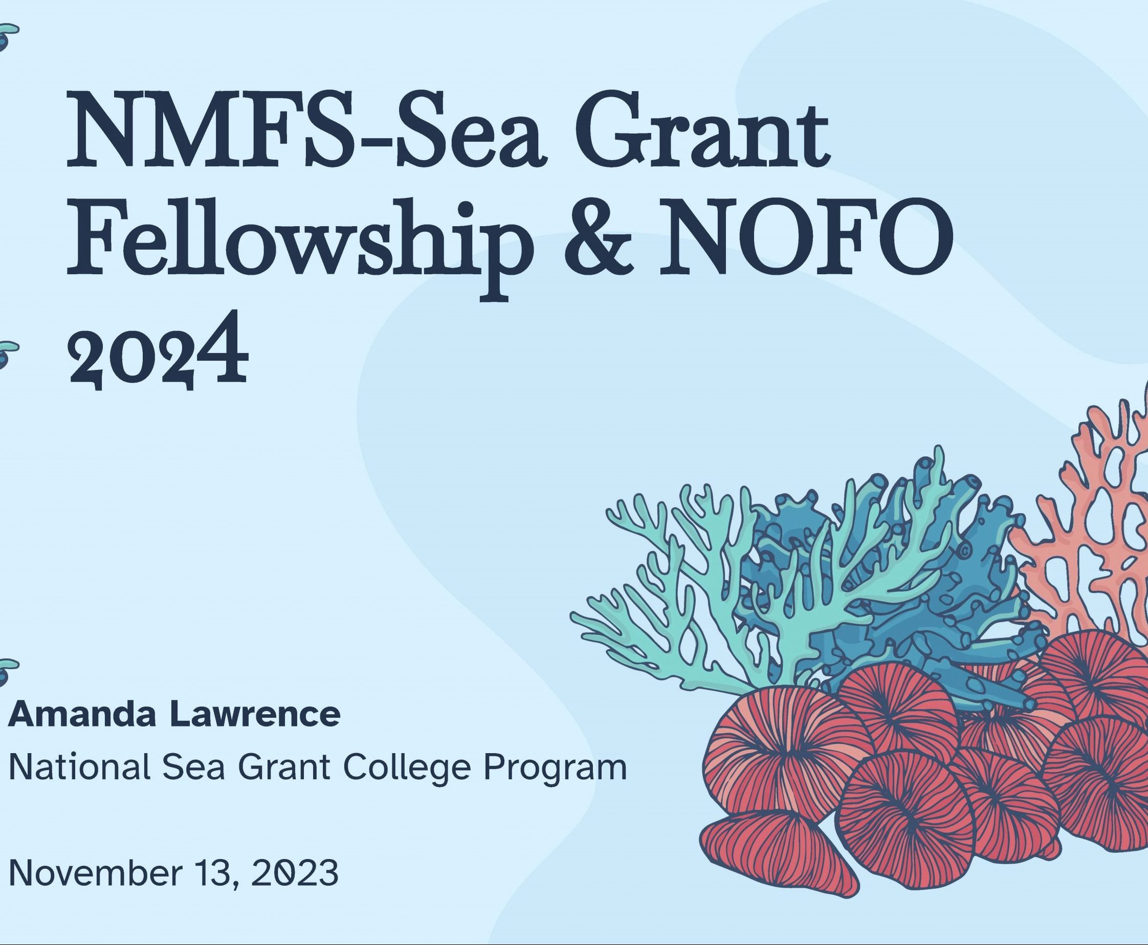 2024 National Marine Fisheries Service-Sea Grant fellowship ...