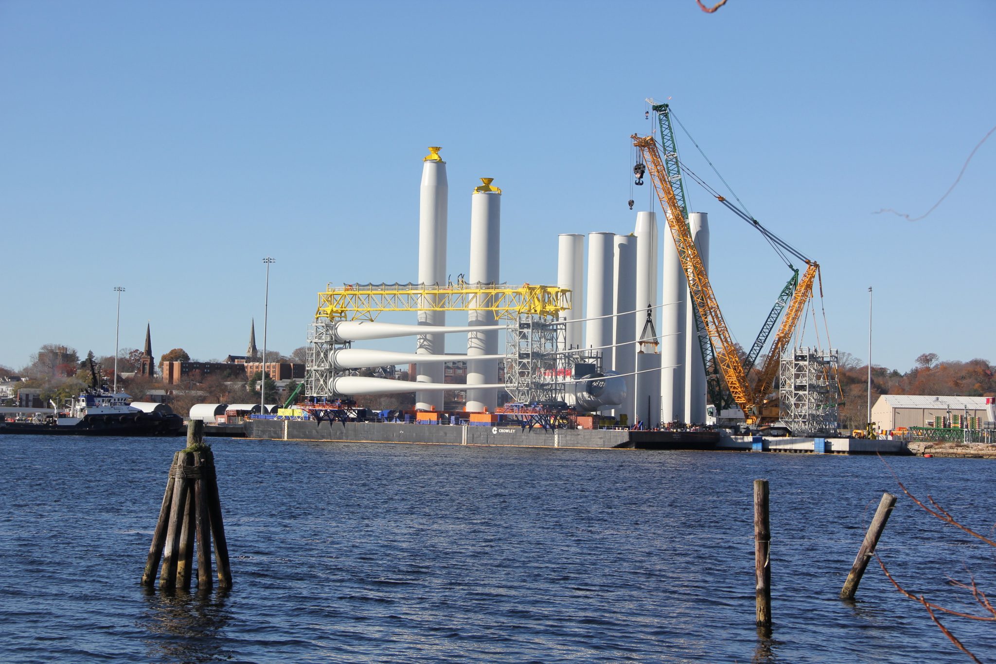 Photos of State Pier offshore wind construction site | Connecticut Sea ...